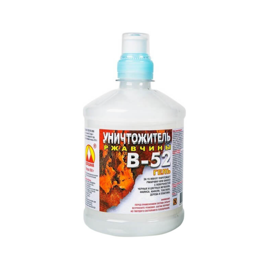 Уничтожитель ржавчины Вершина В-52 гель (0,5 л)