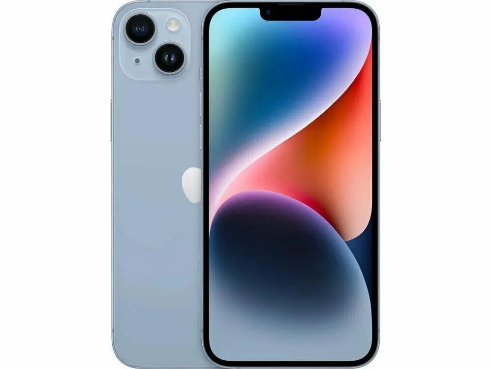 Восстановленный Apple Смартфон iPhone 14 SIM+SIM Global 6/128 ГБ, лазурный