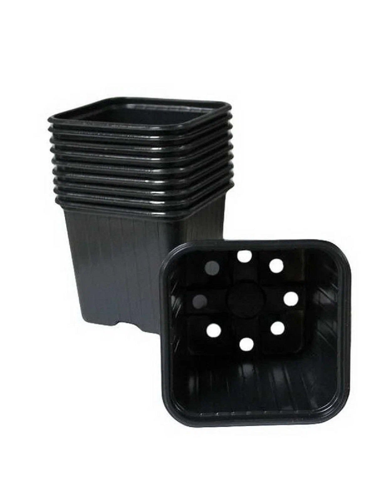 Горшочек для рассады 230 мл, набор стаканчиков 20 шт, 7 х 7 см, h 6,5 см, квадратные, полистирол