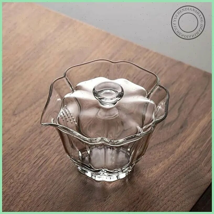 Посуда для чайных церемоний "Стеклянная чашка с лепестками -02", 180 мл, 1 шт