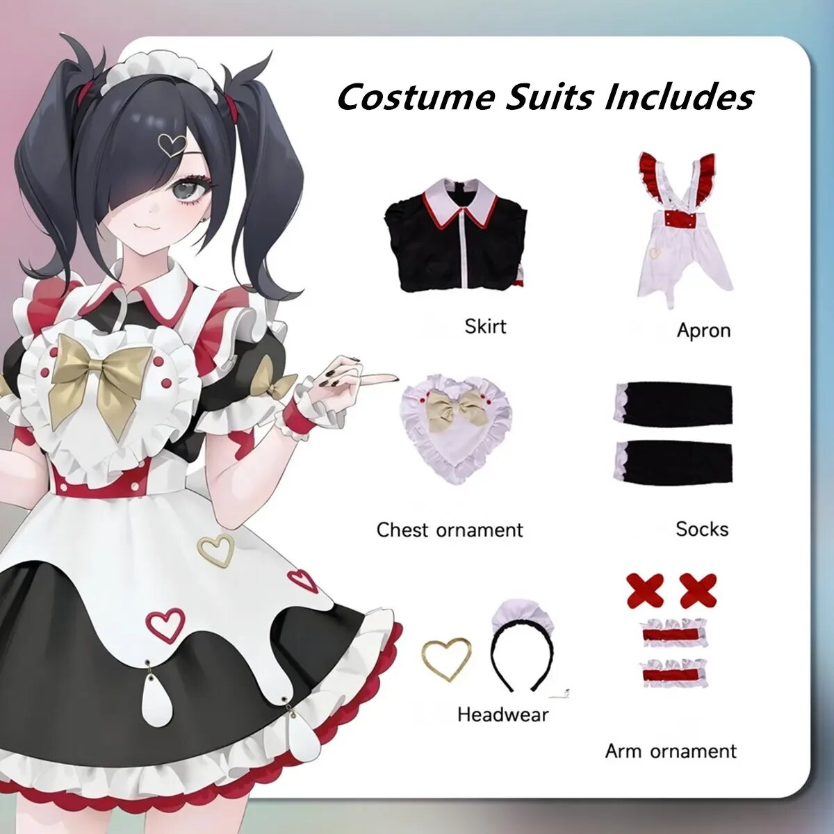 Косплей-костюм служанки Чан из аниме «Перегрузка»