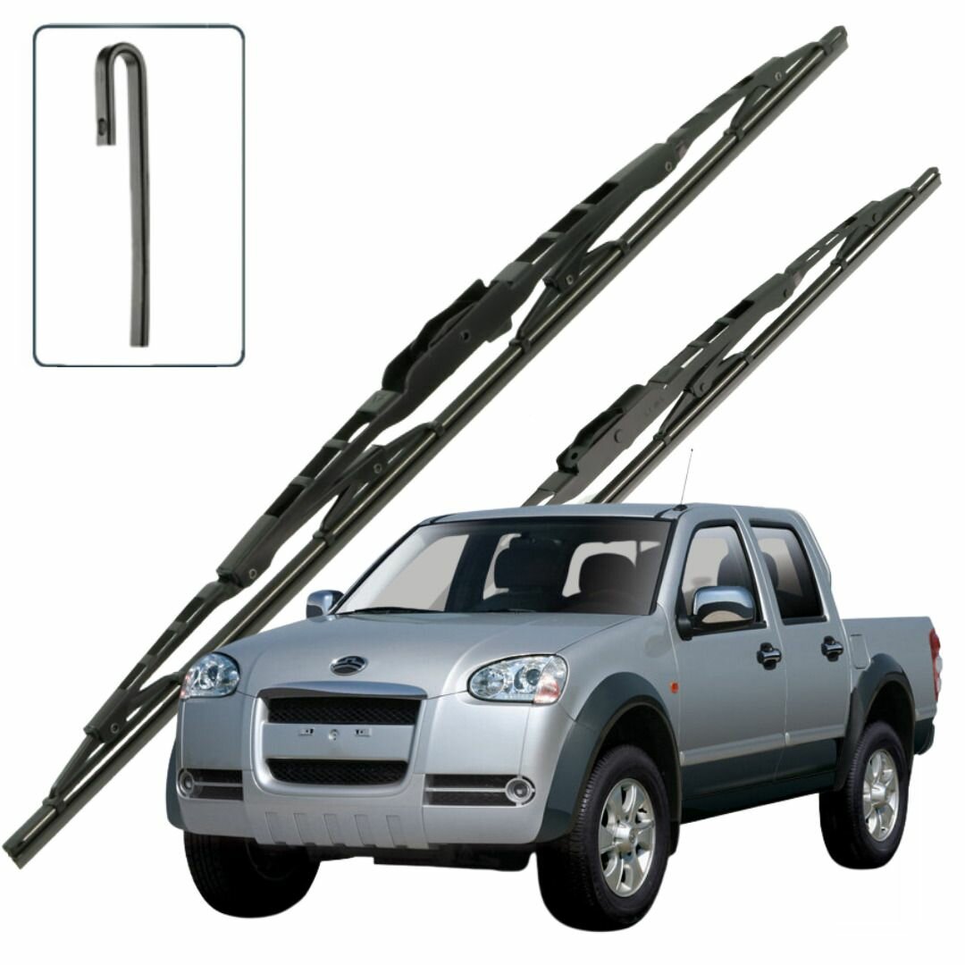 Дворники Great Wall Wingle (1) 3 / Грейт Волл Вингл 3 пикап 2006 - 2011 Щетки стеклоочистителя каркасные для автомобиля 550мм-480мм к-т 2шт.