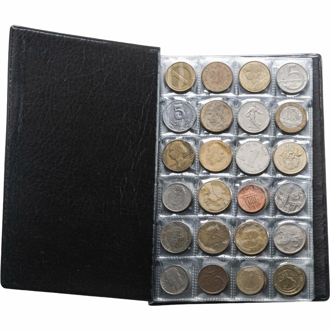 Альбом монет мира: Америка, Европа, Азия 192 монеты в альбоме, Другой, в сохранности VF-AU