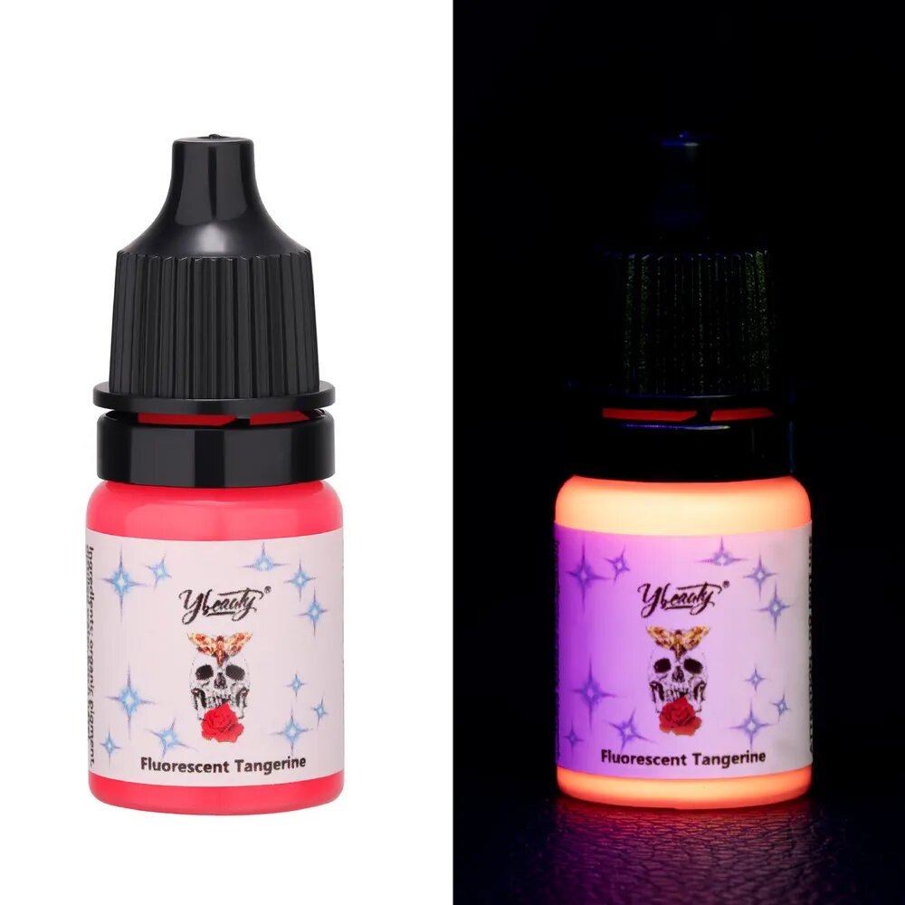 Краска для тату Ybeauty Fluorescent Tangerine флуоресцентная для татуировок