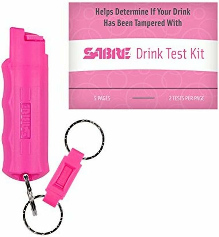 Перцовый баллончик Sabre Sabre RED — Police Strength — с прочным футляром для ключей, ручкой для пальцев, быстросъемным