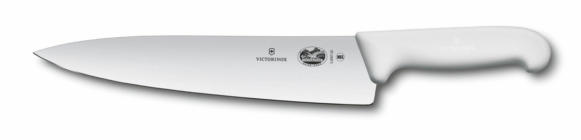 Нож разделочный VICTORINOX Fibrox, с лезвием 25 см, белый, 5.2007.25