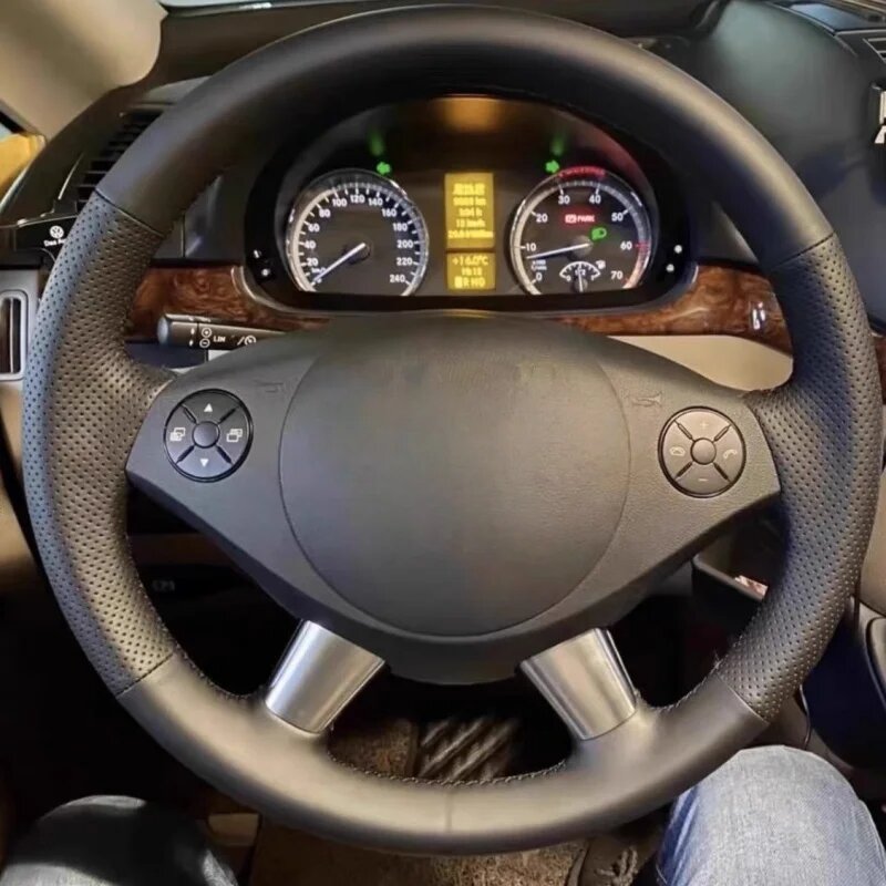 Плетеный чехол на руль Mercedes Viano W639, Gray Thread