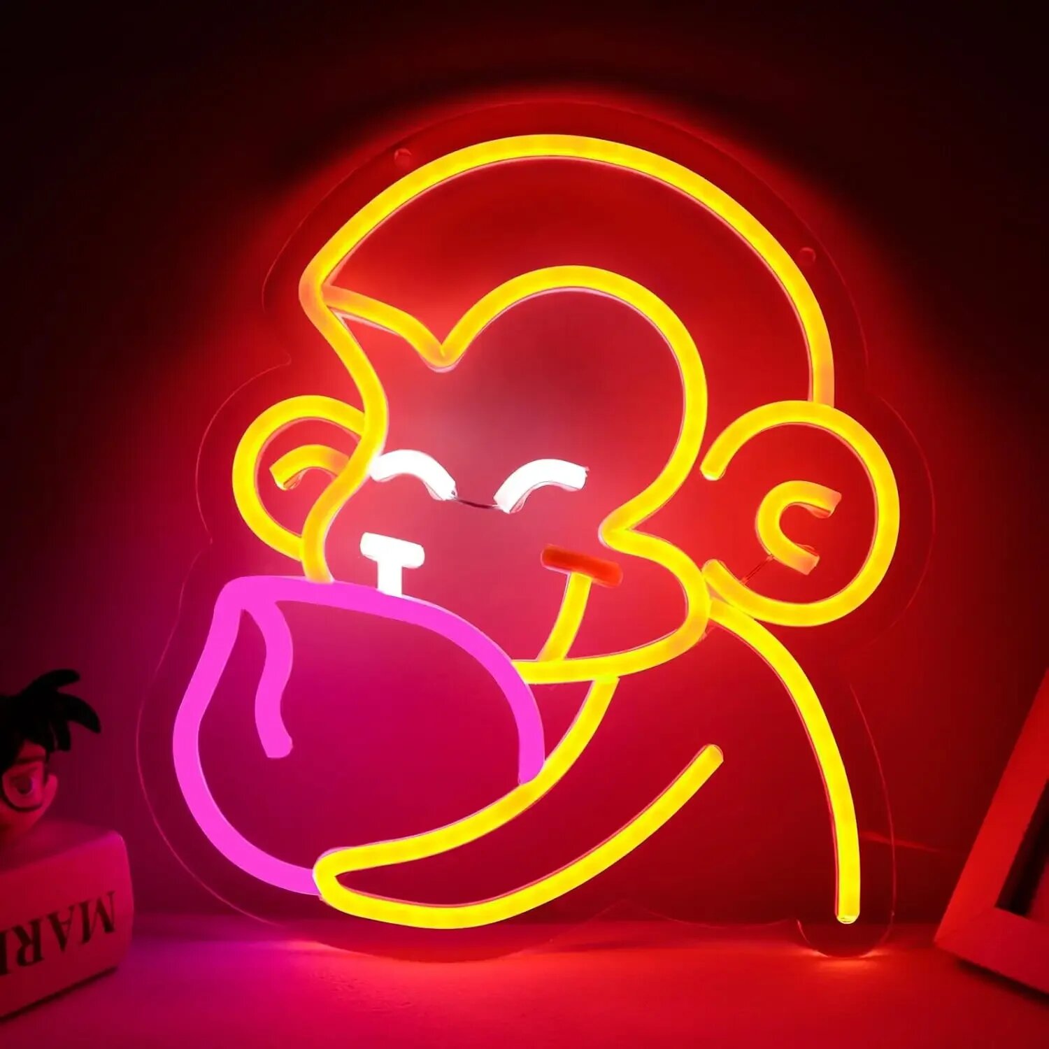 Monkey Gamer Неоновая лампа 31x27cm