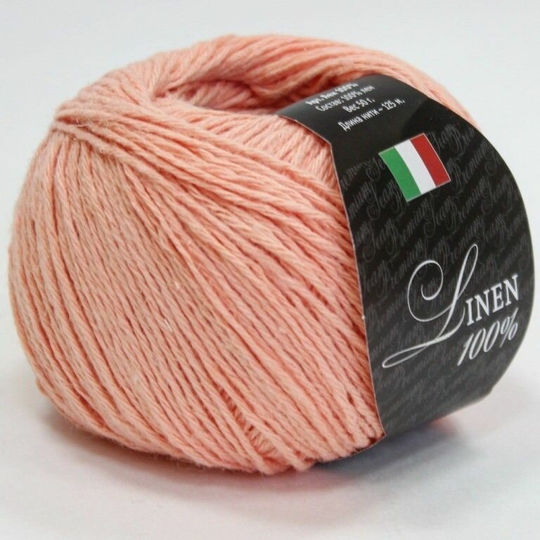 Лён 100% SEAM (мягкий) 50гр*125м*5шт персик №07
