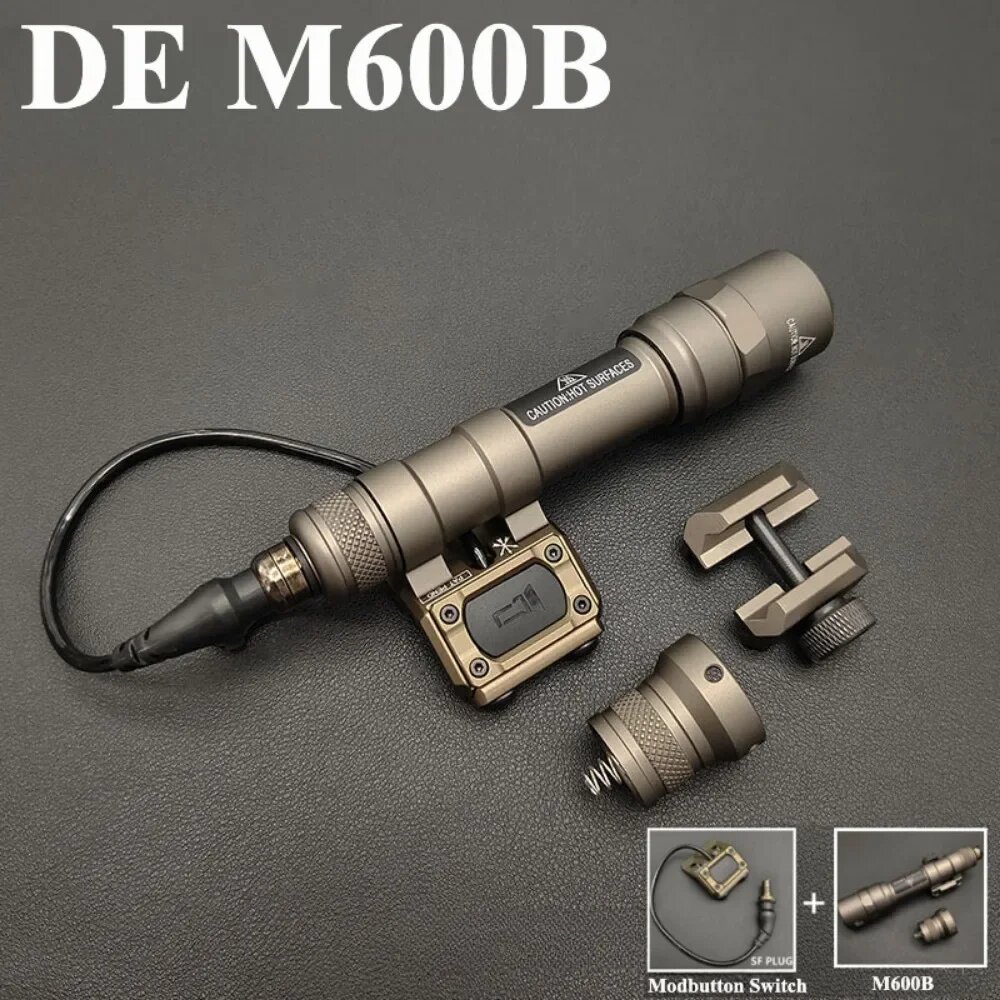 Тактический фонарь DE M600B, 800 люмен, с батареей