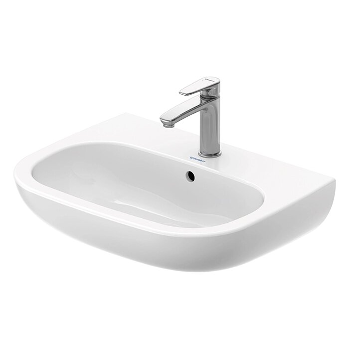 Раковина Duravit D-Code 23106000002 с перел, с 1 отв. под смес, 60х46см, цвет белый