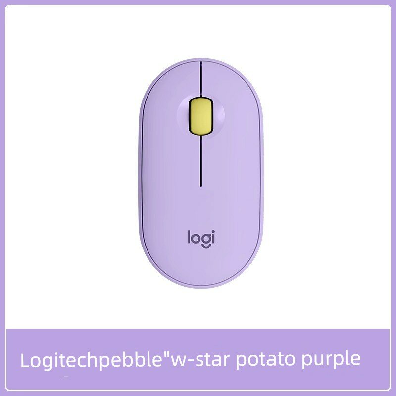 Logitech Pebble беспроводная Bluetooth мышь тихий клик закатный фиолетовый для ноутбука офис бизнес домашнее