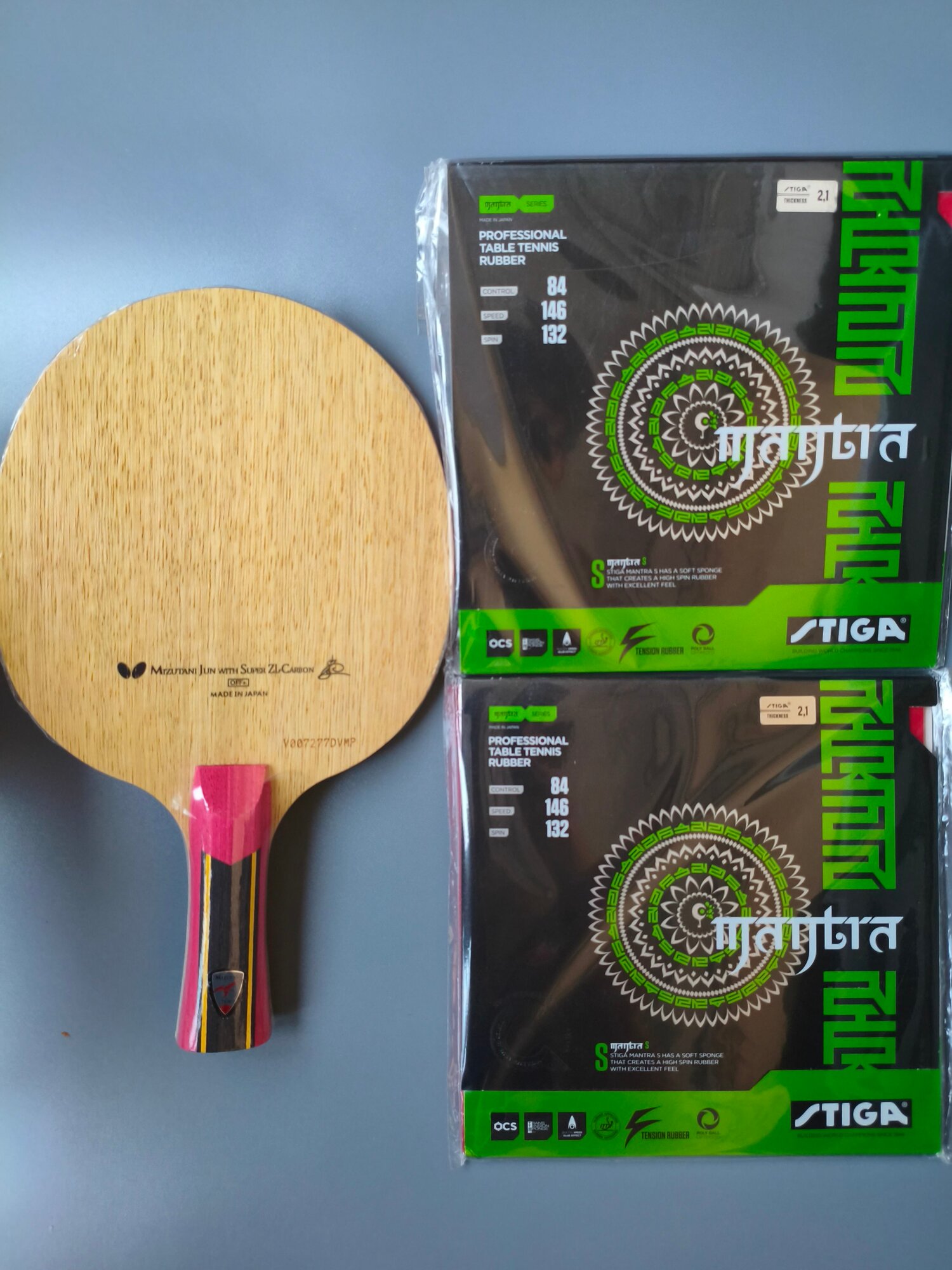 Ракетка ручной сборки Butterfly MIZUTANI ZLC + Stiga Mantra S