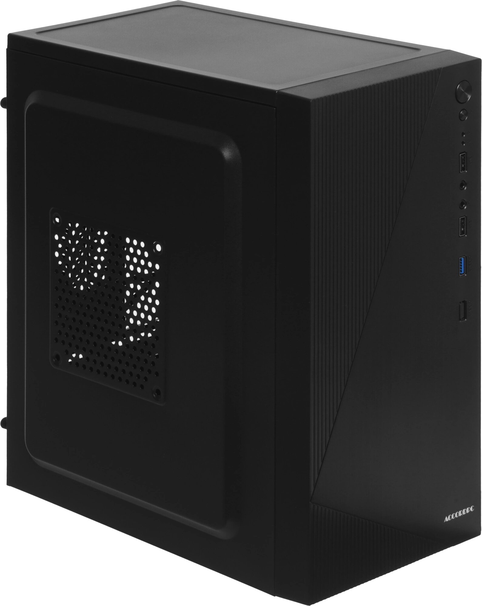 Корпус Accord ACC-XA09 черный без БП mATX 1x80mm 1x120mm USB2.0 1xUSB3.0 audio bott PSU