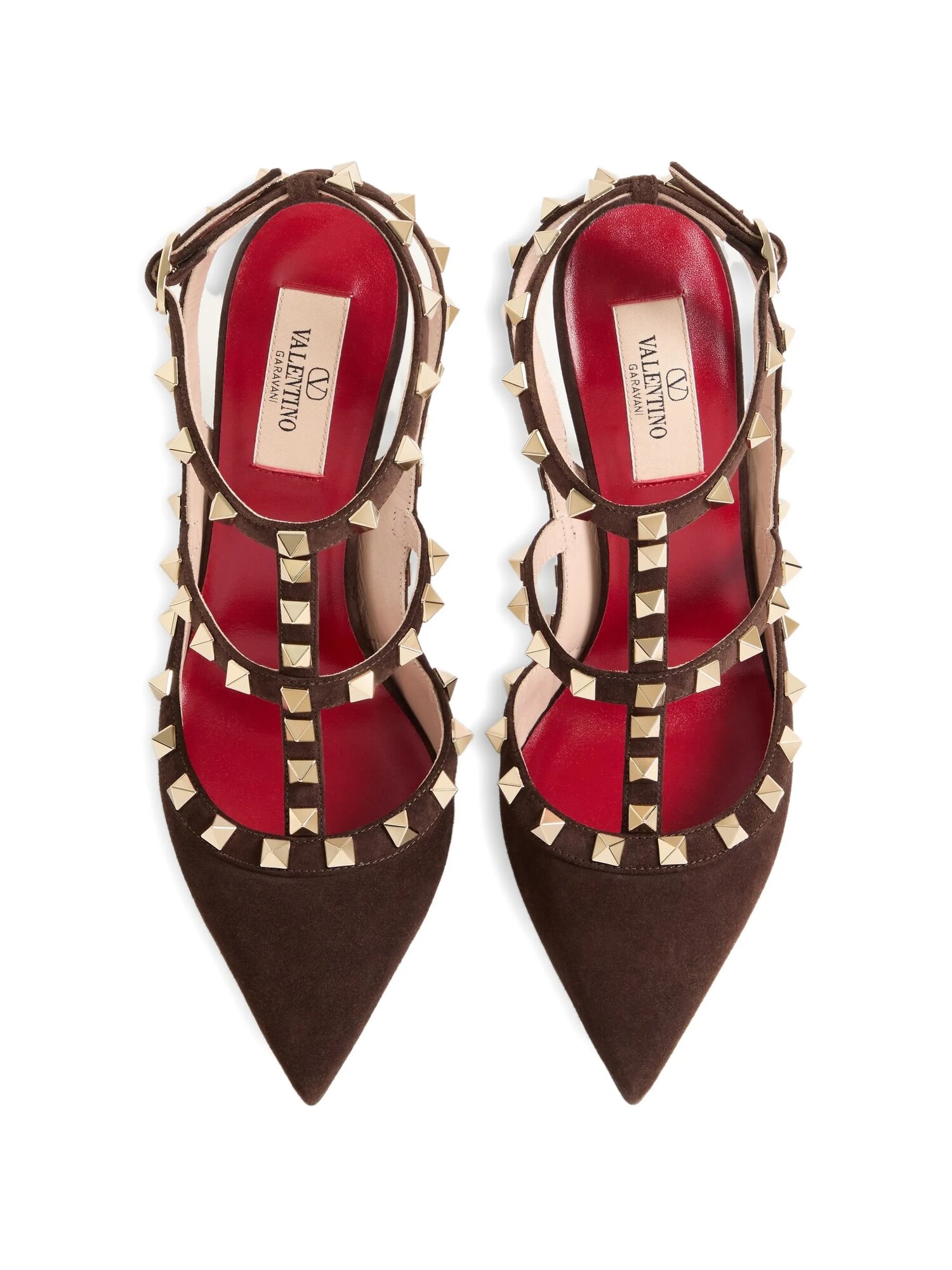 Туфли Valentino Rockstud, размер 39,5, коричневый — фото 1