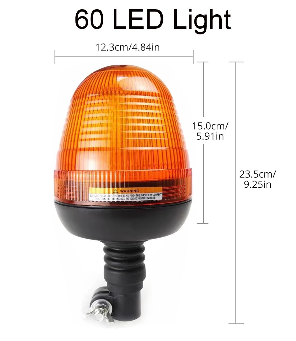 60 LED Желтый Стробоскоп 12-24В