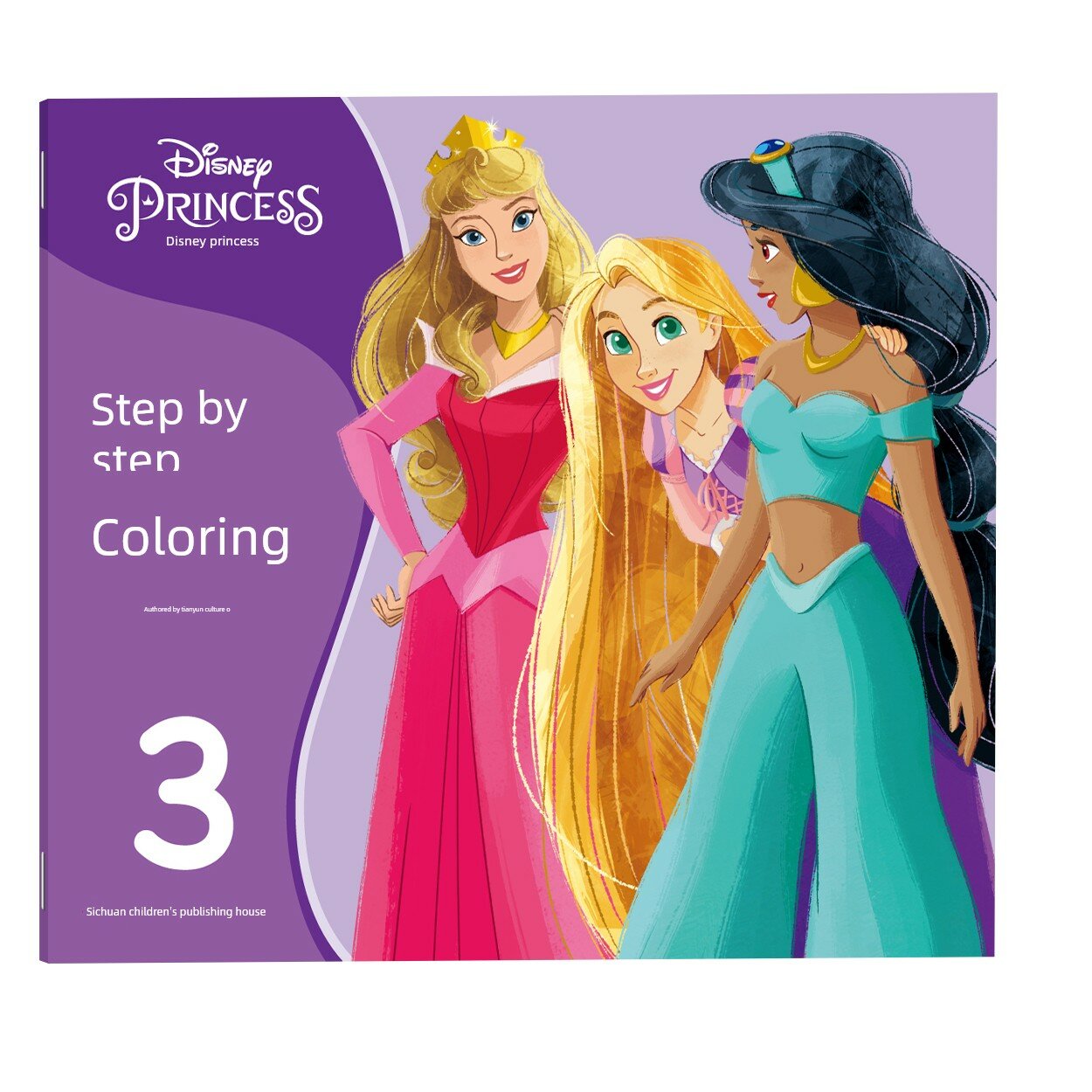 Раскраска Disney Princess Step-by-Step, книга 3 для детей, веселая тетрадь для малышей