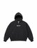 Худи Supreme Paint-splatter logo-patch hoodie, размер XL, , black/black