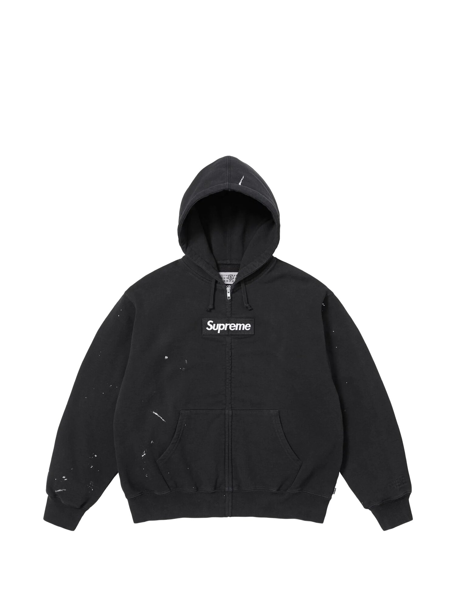 Худи Paint-splatter logo-patch hoodie