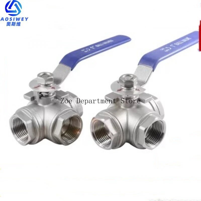 Шаровой кран 1/2" нержавеющая сталь, Wiring Control: L, flow type