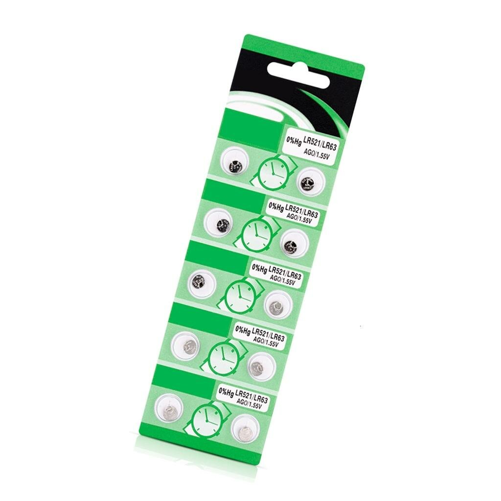 10 батареек LR521 G0 1.5V, 10 капсул