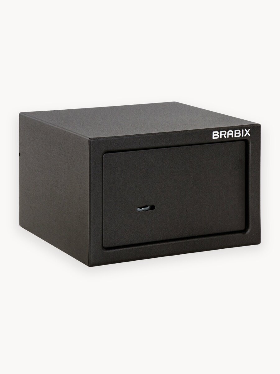 Сейф мебельный BRABIX SF-170KL (в170*ш260*г230мм), ключевой замок, черный, 291142