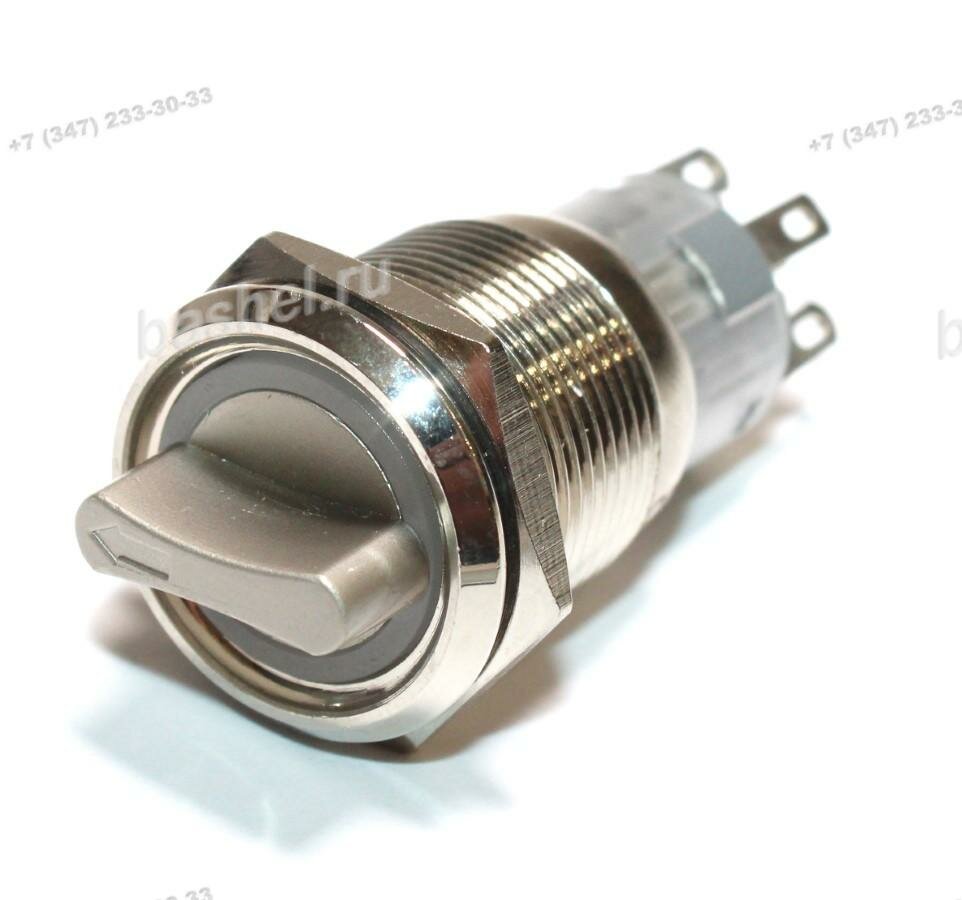 Переключатель поворотный антивандальный LAS1-AGQ-11X/21/B/N on-on, RUiCHi