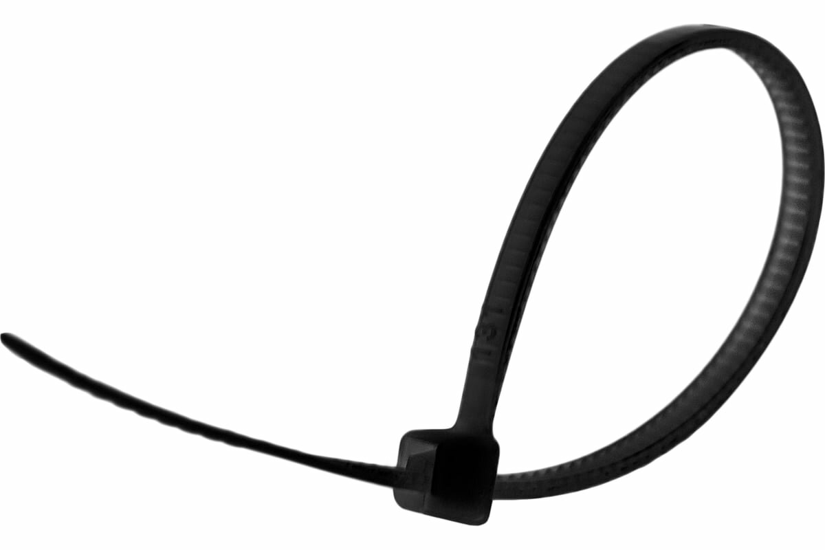 Vertextools Нейлоновые стяжки 3x300 мм черные, набор 100 шт, кабельная фиксация