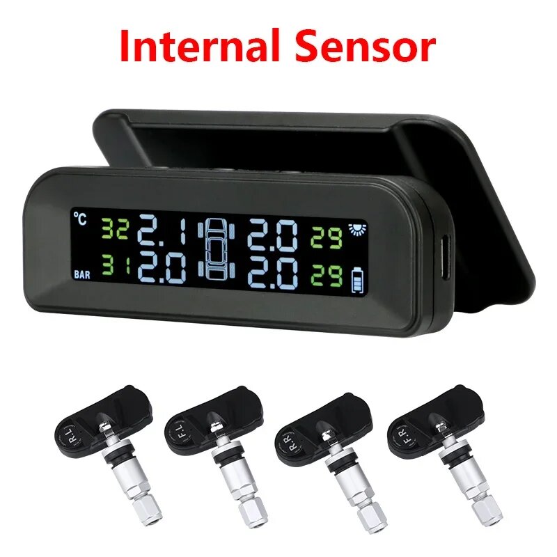 TPMS с внутренними датчиками, дисплей на стекло, солнечная энергия