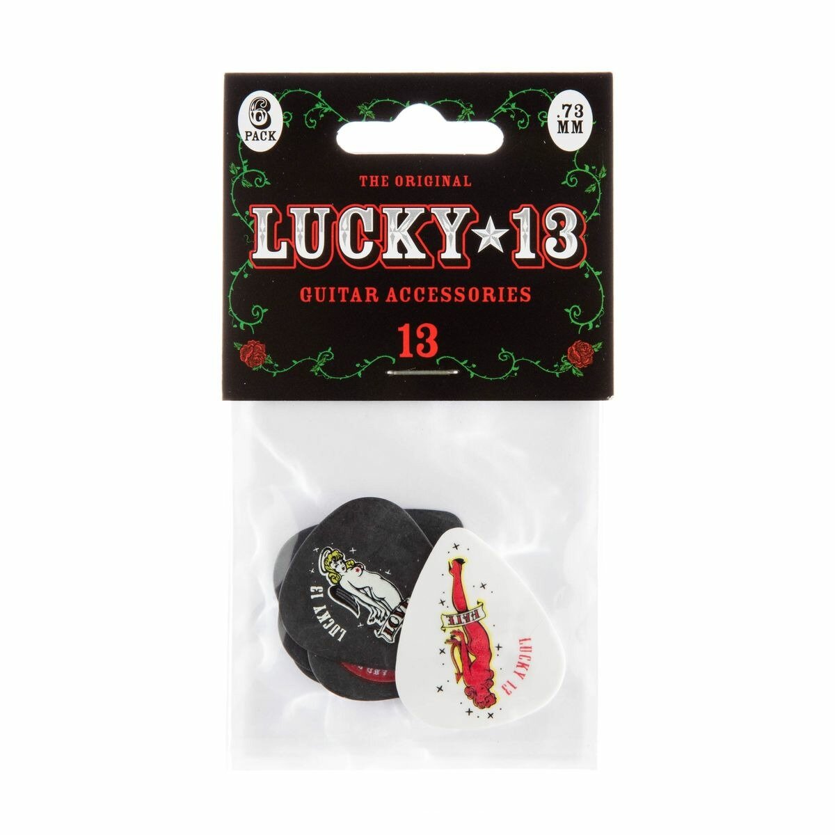 Набор медиаторов 6шт. Dunlop L13BP073 Lucky 13 6Pack