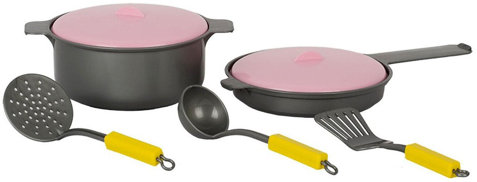 Детский игровой кухонный набор "Детский", 5 предметов посуды, сюжетно-ролевой набор Юный повар