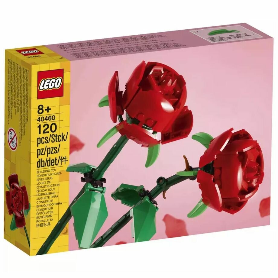 Конструктор пластиковый LEGO Botanical Collection Две красные Розы 120 деталей