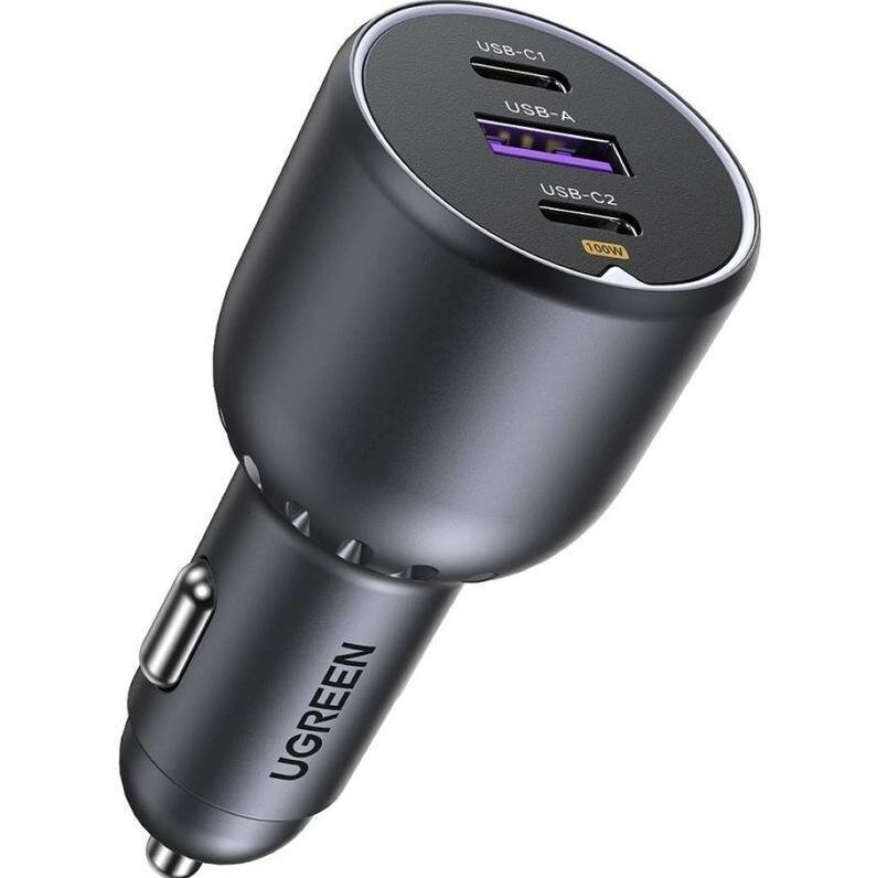 Автомобильное зарядное устройство UGREEN EC705 (35025) 2*USB-C PD+USB-A 130W Серый