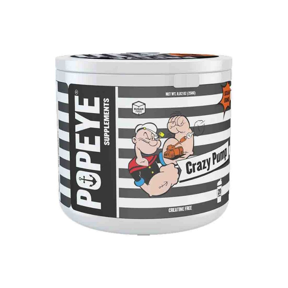 Предтренировочный комплекс Popeye Supplements CRAZY PUMP, сицилийский апельсин, 250 гр.