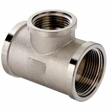 Тройник латунный Vieir никель 1 1/4 х 1 х 1 1/4 дюйма резьба для водопровода