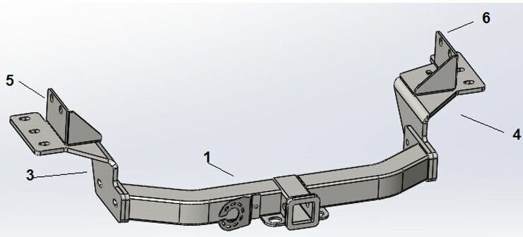 Фаркоп с элект. Smart, на Toyota Fortuner FA 0250-E (с 2017 г. в.) (паспорт и сертификат в комплекте) Бизон