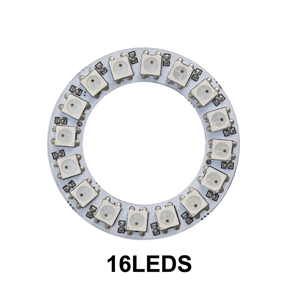 Светодиодный кольцевой модуль Xnbada WS2812B 8/16/24/35/45 LEDs Белый, 16Leds