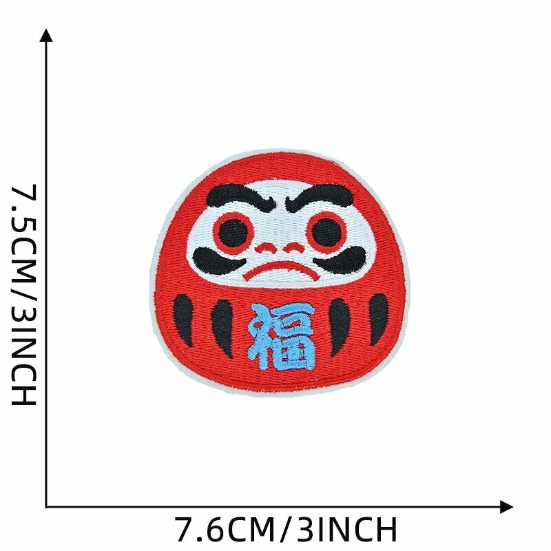 Патчи Damour Budaoweng с вышивкой карпа Красный, 3