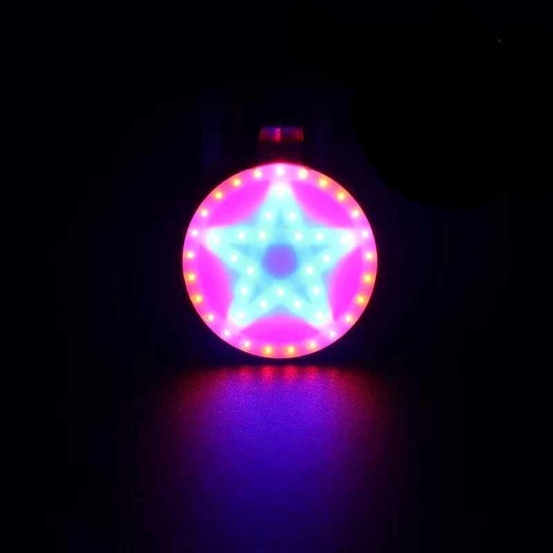 Велофонарь задний фиолетовый Star Shape, 5 режимов