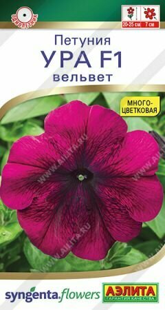 Цена за 10 пачек! Семена Петуния Ура F1 вельвет многоцветковая 7шт Одн 25см (Аэлита) Syngenta Flowers