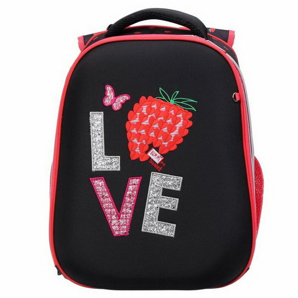 Рюкзак deVente "Strawberry", каркасный, для девочек, красный