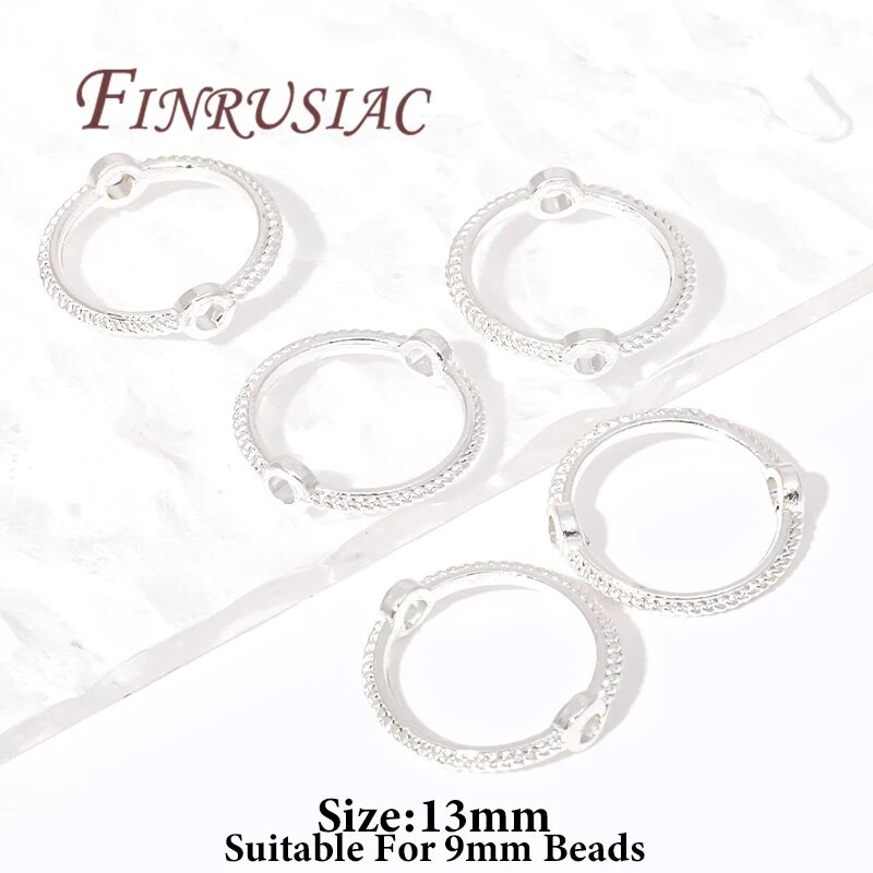 Серебряные рамки для бусин 9 мм FINRUSIAC 13 мм