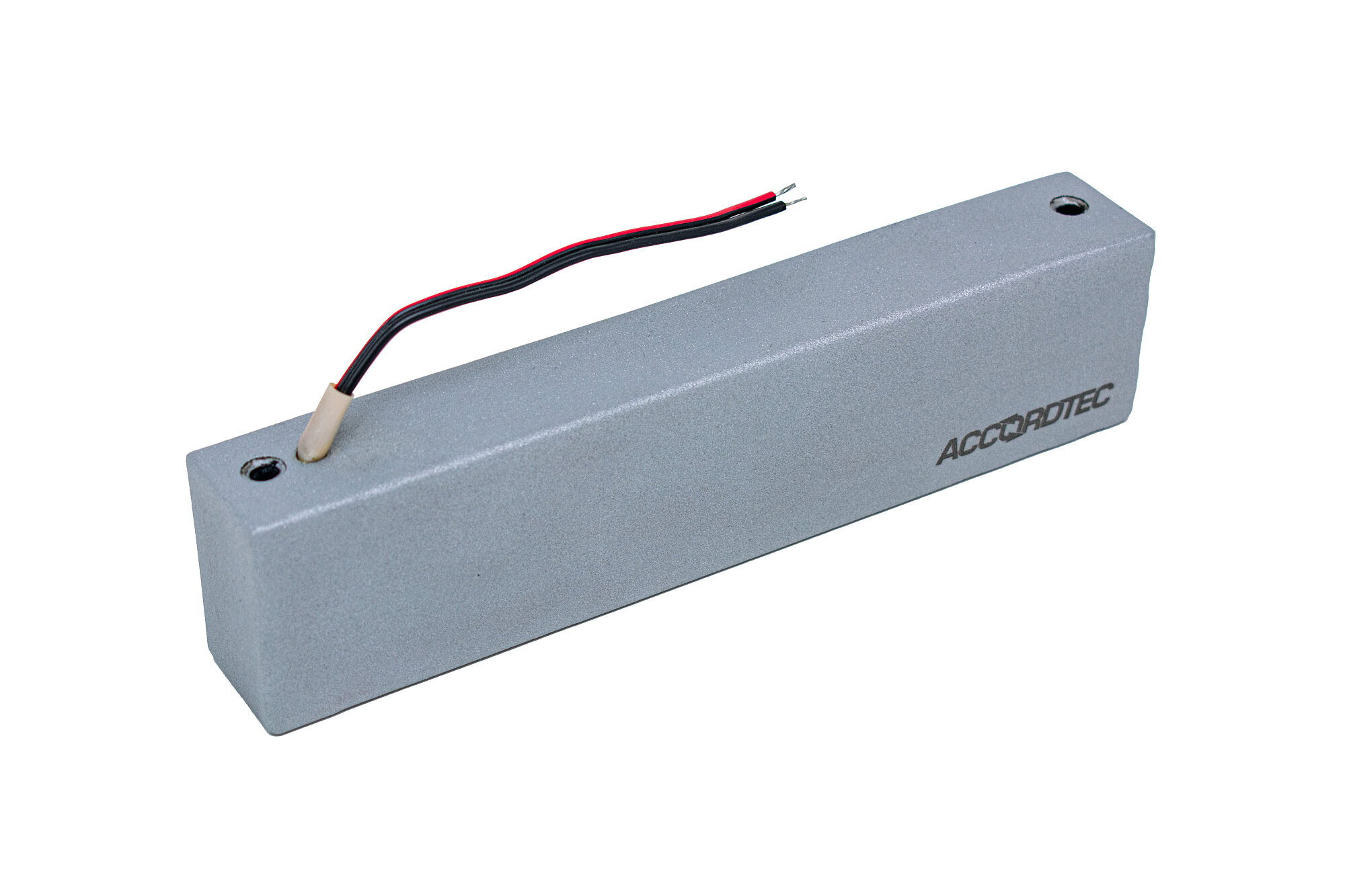 Электромагнитный влагозащищенный замок AccordTec ML-295K с уголком, серебряный металлик AT-15311