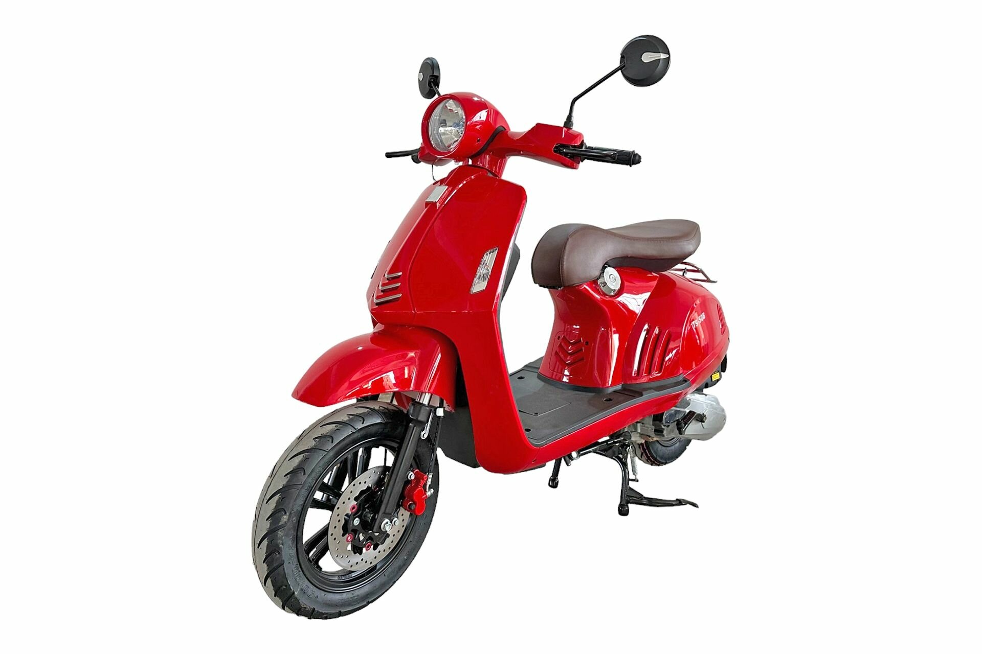 Скутер Vespa 49сс (150) 10,8лс красный ( колеса перед12/зад.10, тормоза: диск. перед/бараб зад.)