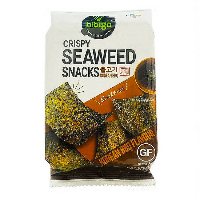 Морская капуста обжаренная CJ Bibigo со вкусом барбекю 5 г, Южная Корея