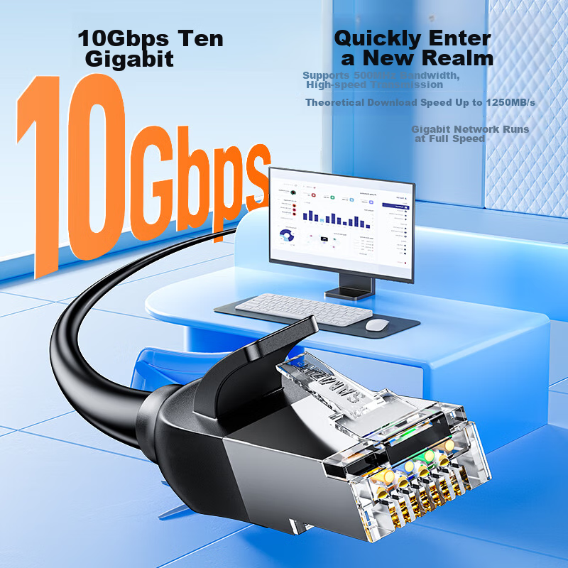 SAMZHE CAT6A 10 гигабитный чистый медный кабель Ethernet, патч-кабель категории 6A, Широкополосный инженерный кабель