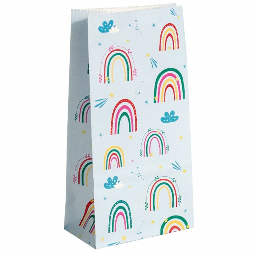 10 шт. складной и безопасный мешок для конфет, бумажные подарочные пакеты, красочные радужные конструкции, товары свадебной вечеринки