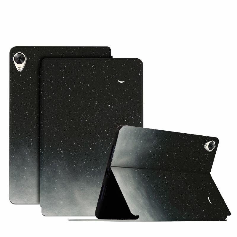 Чехол MyPads для планшетного компьютера Huawei MediaPad M6 8.4" / M6 Turbo 8.4" VRD-AL10, W10, W09, с рисунком звездного неба, черно-серый.