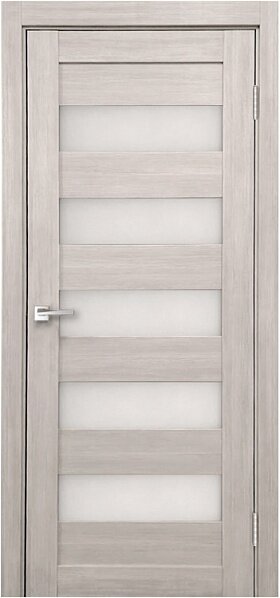 Межкомнатная Дверь Verda Х-4 Лиственница Белая со Стеклом Сатинат Белый 1900х600мм (Полотно 1шт) / Верда.