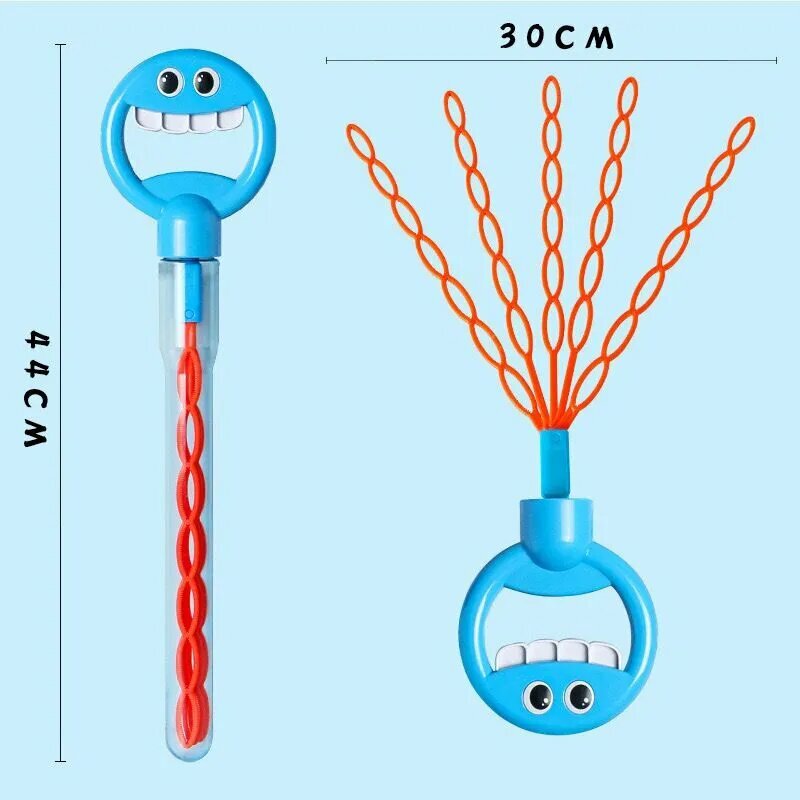 Волшебная палочка-смайлик с 5 лапками, 32 отверстиями и 10 пузырьками жидкости